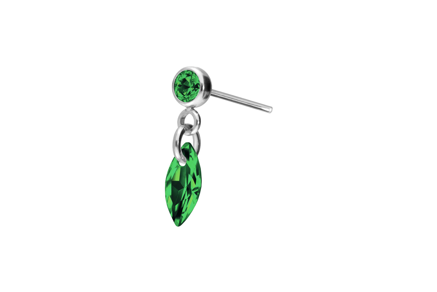 Titanium attachment with push pin CRYSTAL OVAL